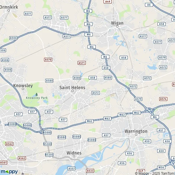 Map Saint Helens: map of Saint Helens (WA10 1) and practical information