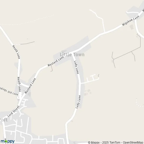 Map Little Town: map of Little Town, Warrington WA3 7 and practical ...