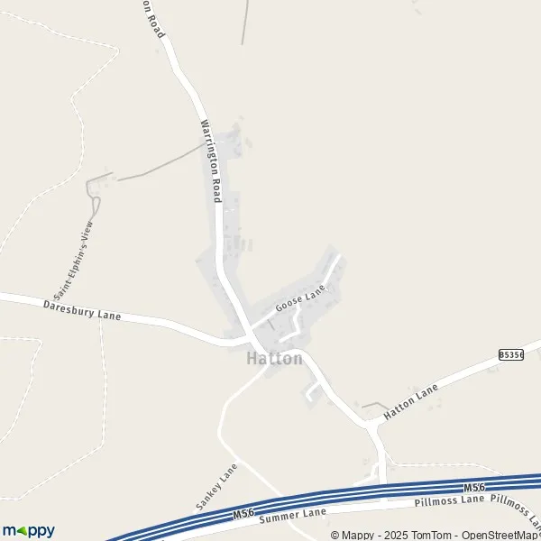 Map Hatton: map of Hatton, Warrington WA4 4 and practical information