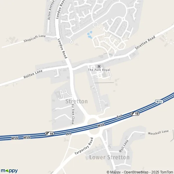 Map Stretton: map of Stretton, Warrington WA4 4 and practical information