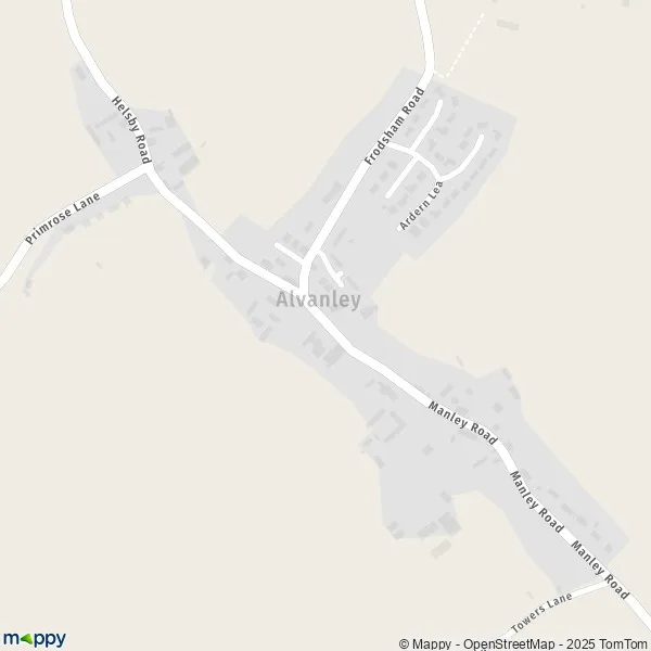 Map Alvanley: map of Alvanley, Cheshire West and Chester WA6 9 and ...