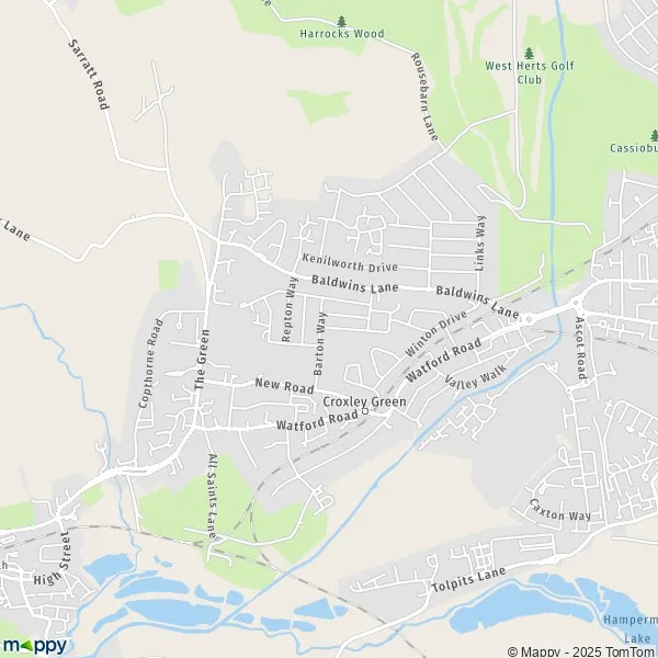 Map Croxley Green: map of Croxley Green, Three Rivers WD3 3 and ...