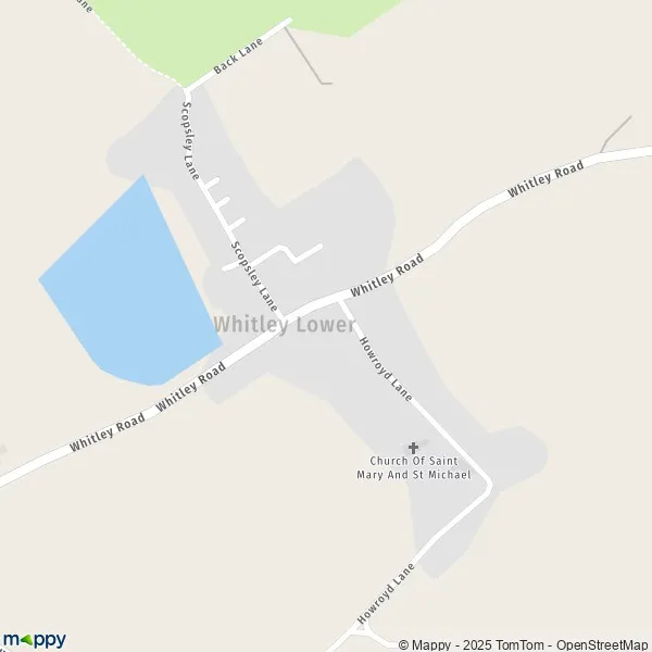 Map Whitley Lower: map of Whitley Lower, Kirklees WF12 0 and practical ...