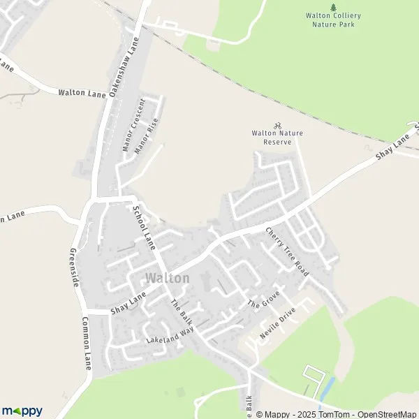 Map Walton: map of Walton, Wakefield WF2 6 and practical information