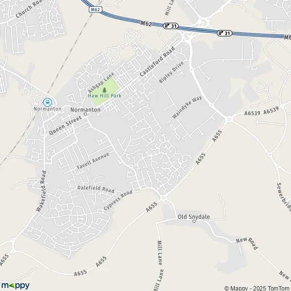 Map Normanton: map of Normanton, Wakefield WF6 1 and practical information