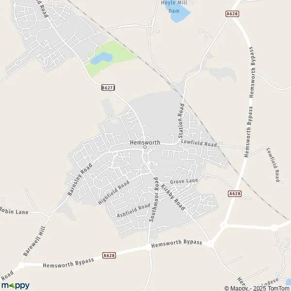 Map Hemsworth: map of Hemsworth, Wakefield WF9 4 and practical information