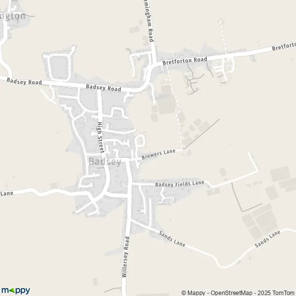 Map Badsey: map of Badsey, Wychavon WR11 7 and practical information