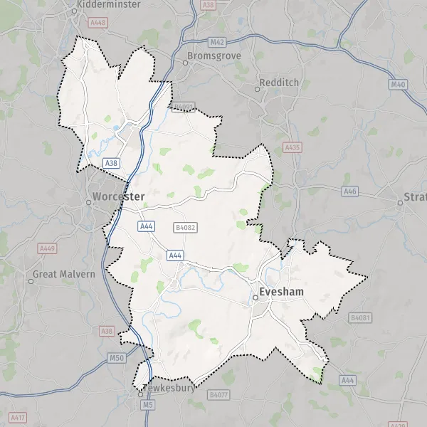 Map Wychavon: map of Wychavon (WR12 7) and practical information