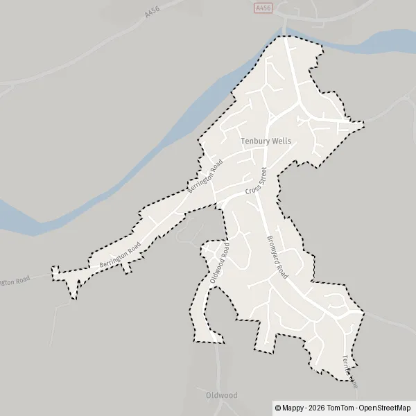 Map Tenbury Wells: map of Tenbury Wells, Malvern Hills WR15 8 and ...