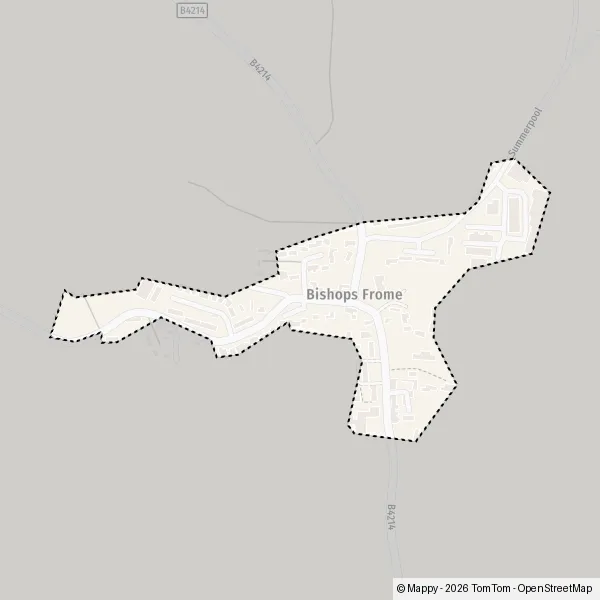 Map Bishops Frome: map of Bishops Frome, County of Herefordshire WR6 5 ...