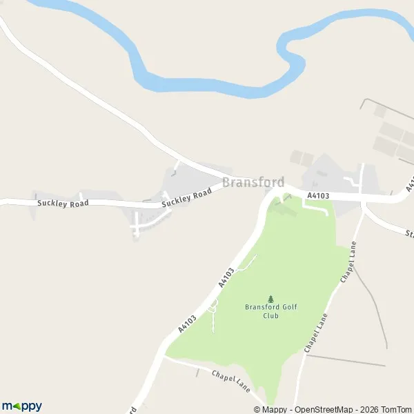 Map Bransford: map of Bransford, Malvern Hills WR6 5 and practical ...