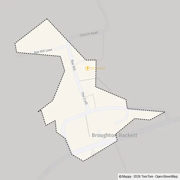 Map Broughton Hackett: map of Broughton Hackett, Wychavon WR7 4 and ...