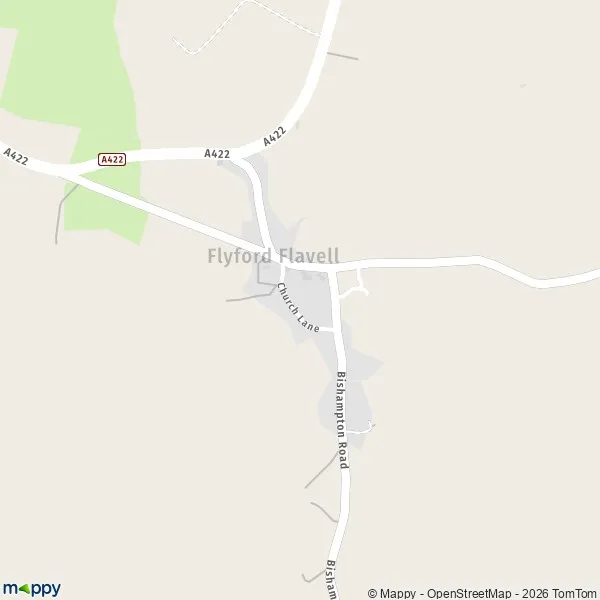 Map Flyford Flavell: map of Flyford Flavell, Wychavon WR7 4 and ...