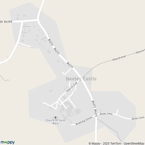 Map Hanley Castle: map of Hanley Castle, Malvern Hills WR8 0 and ...