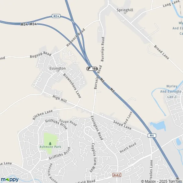 Map Essington: map of Essington, South Staffordshire WV11 2 and ...