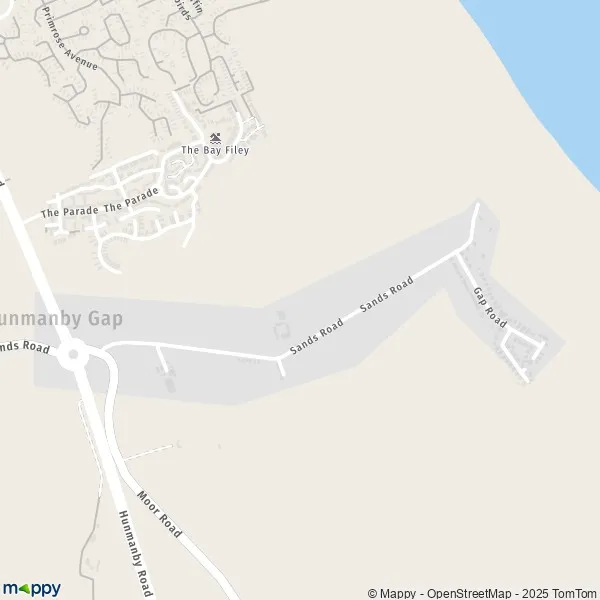 Map Hunmanby Gap: map of Hunmanby Gap, Hambleton YO14 9 and practical ...