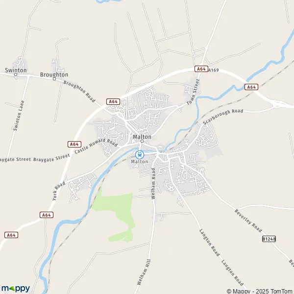 Map Malton: map of Malton, Hambleton YO17 7 and practical information