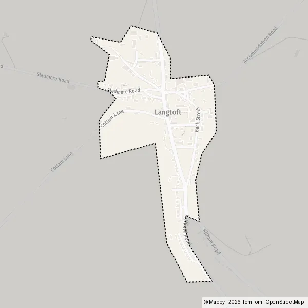 Map Langtoft: map of Langtoft, East Riding of Yorkshire YO25 3 and ...