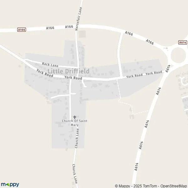 Map Little Driffield: map of Little Driffield, East Riding of Yorkshire ...