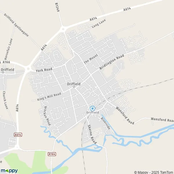 Map Driffield: map of Driffield, East Riding of Yorkshire YO25 6 and ...