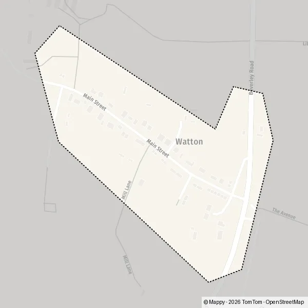 Map Watton: map of Watton, East Riding of Yorkshire YO25 9 and ...