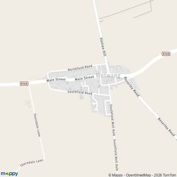 Map Wetwang: map of Wetwang, East Riding of Yorkshire YO25 9 and ...