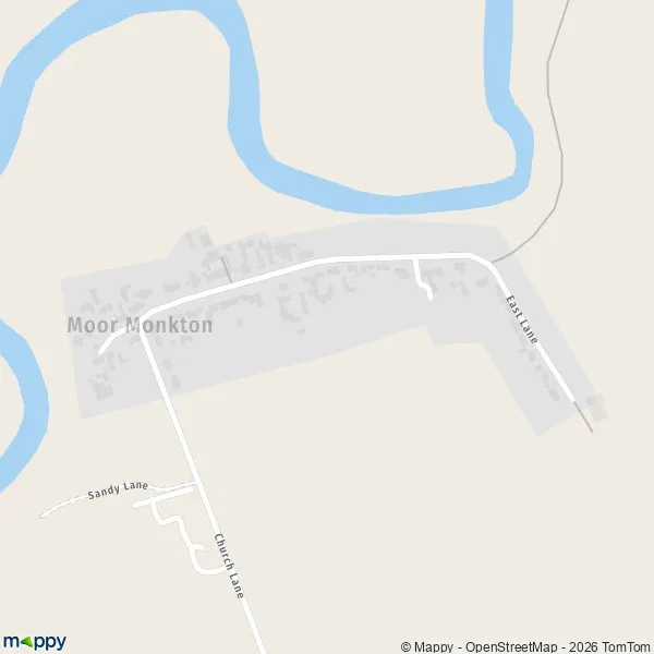 Map Moor Monkton: map of Moor Monkton, Hambleton YO26 8 and practical ...