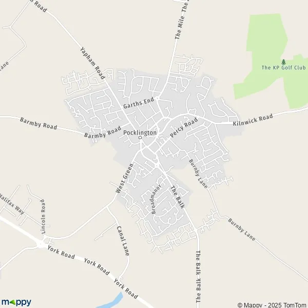 Map Pocklington: map of Pocklington, East Riding of Yorkshire YO42 2 ...