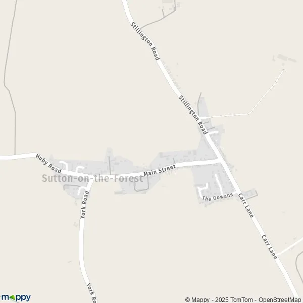 Map Sutton-on-the-Forest: map of Sutton-on-the-Forest, Hambleton YO61 1 and practical information