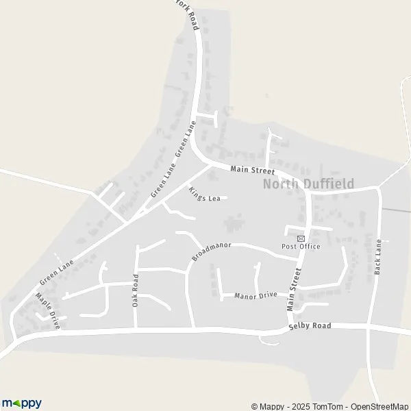 Map North Duffield: map of North Duffield, Hambleton YO8 5 and ...