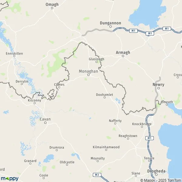 Map Monaghan: map of Monaghan (A75) and practical information