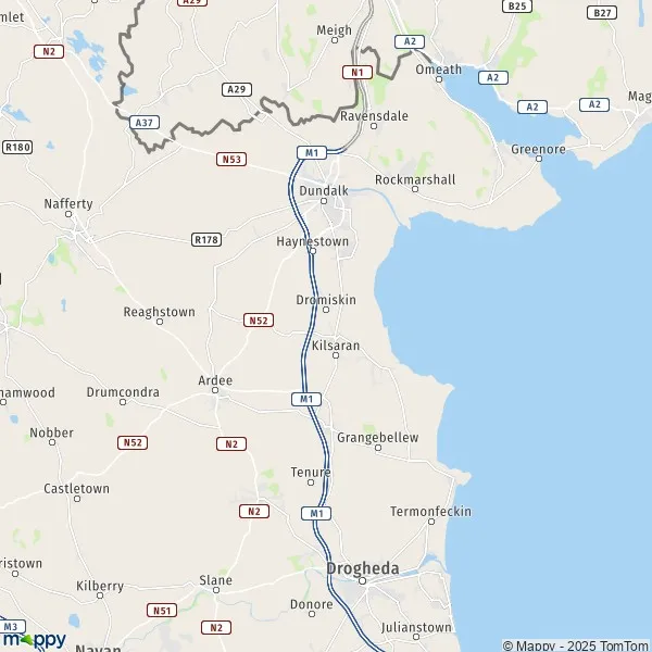 Map Louth: map of Louth (A91) and practical information