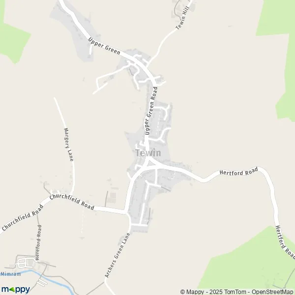 Map Tewin: map of Tewin (AL6 0) and practical information