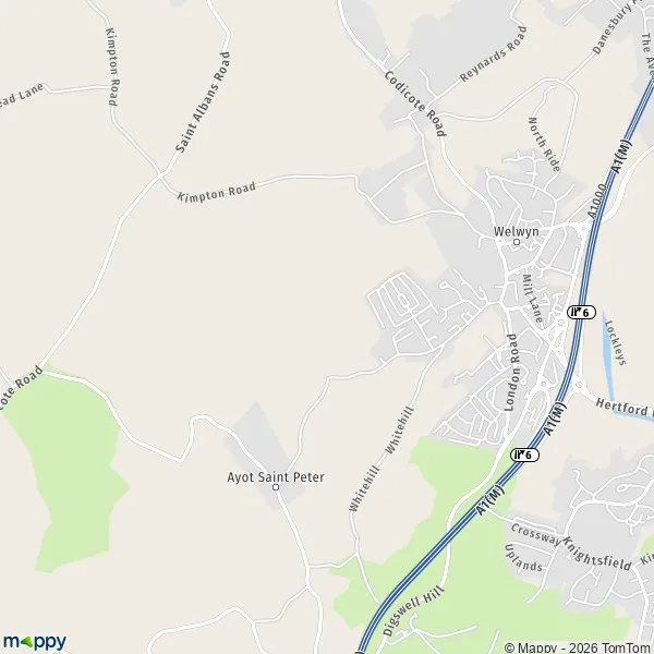 Map Ayot Saint Peter: map of Ayot Saint Peter (AL6 9) and practical ...