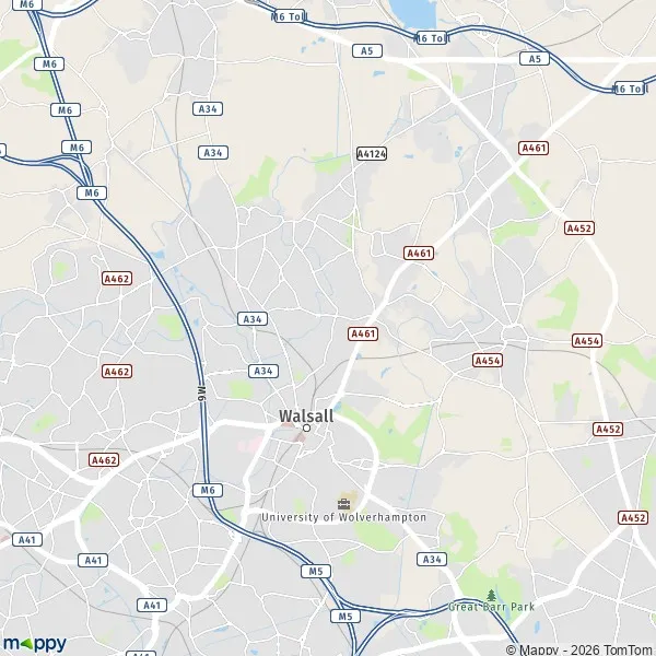 Map Walsall: map of Walsall (B43 7) and practical information