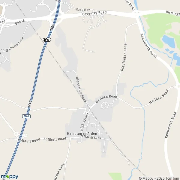 Map Hampton in Arden: map of Hampton in Arden (B92 0) and practical ...