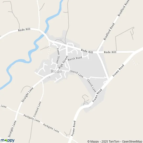 Map Rode: map of Rode (BA11 6) and practical information