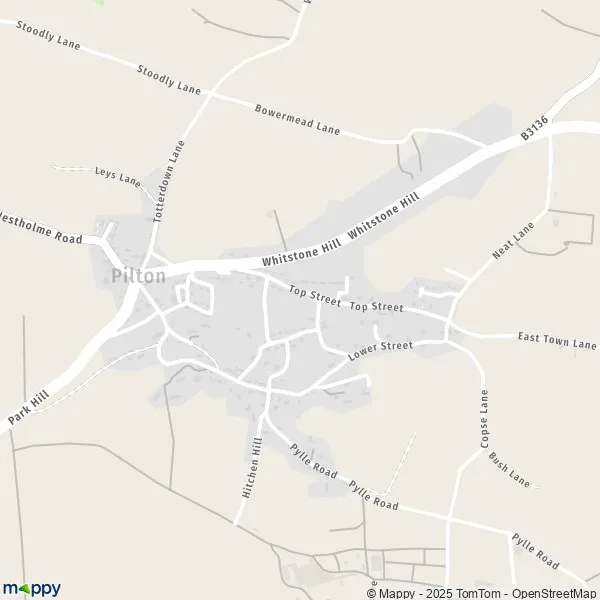 Map Pilton: map of Pilton (BA4 4) and practical information