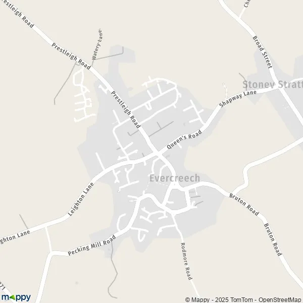 Map Evercreech: map of Evercreech (BA4 6) and practical information