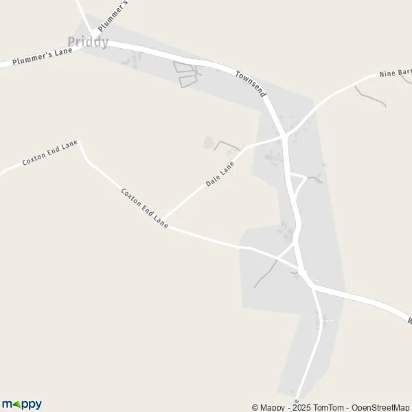 Map Priddy: map of Priddy (BA5 3) and practical information