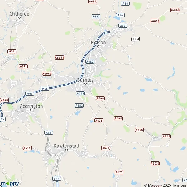Map Burnley: map of Burnley (BB12 8) and practical information