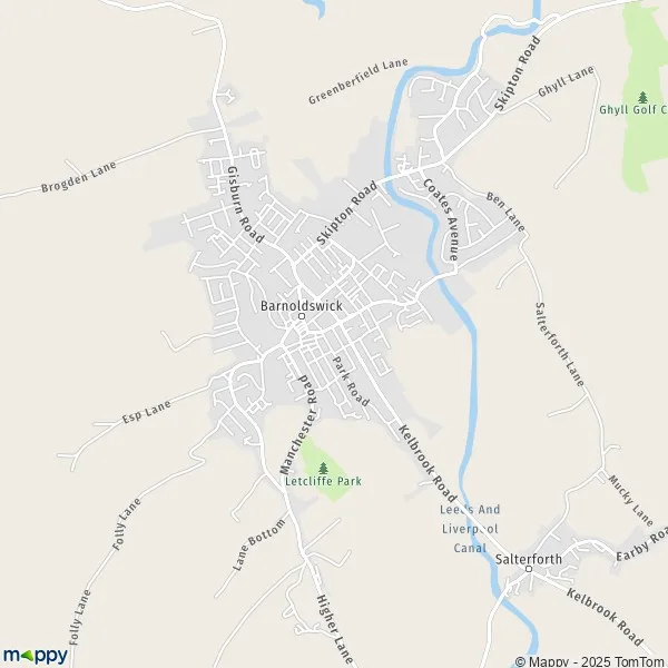 Map Barnoldswick: map of Barnoldswick (BB18 5) and practical information