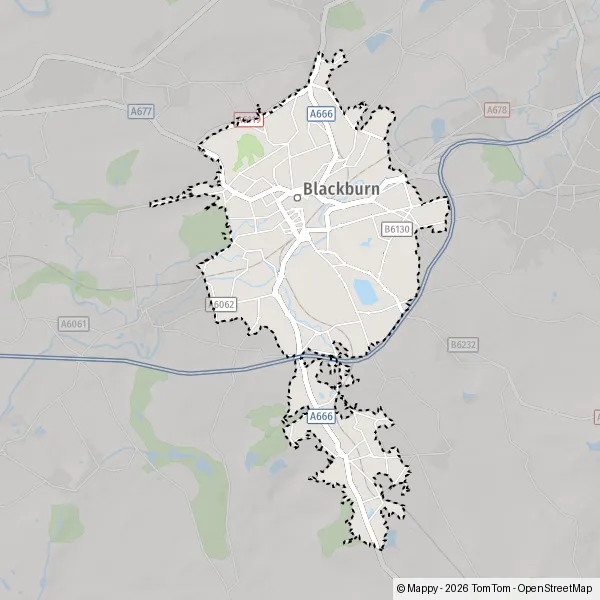 Map Blackburn with Darwen: map of Blackburn with Darwen (BB2 6) and ...