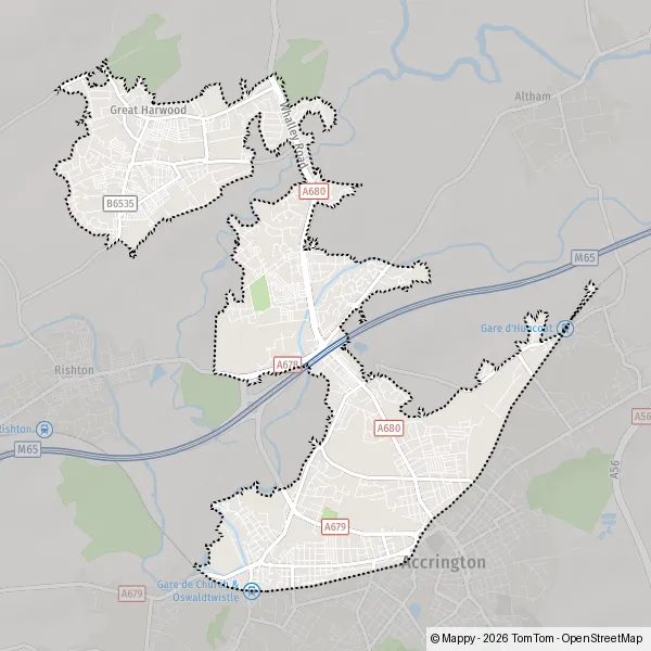 Map Great Harwood: map of Great Harwood (BB6 7) and practical information