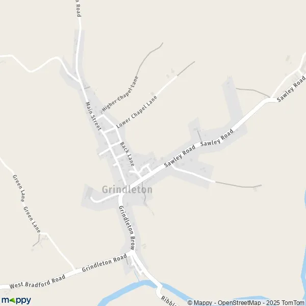 Map Grindleton: map of Grindleton (BB7 4) and practical information
