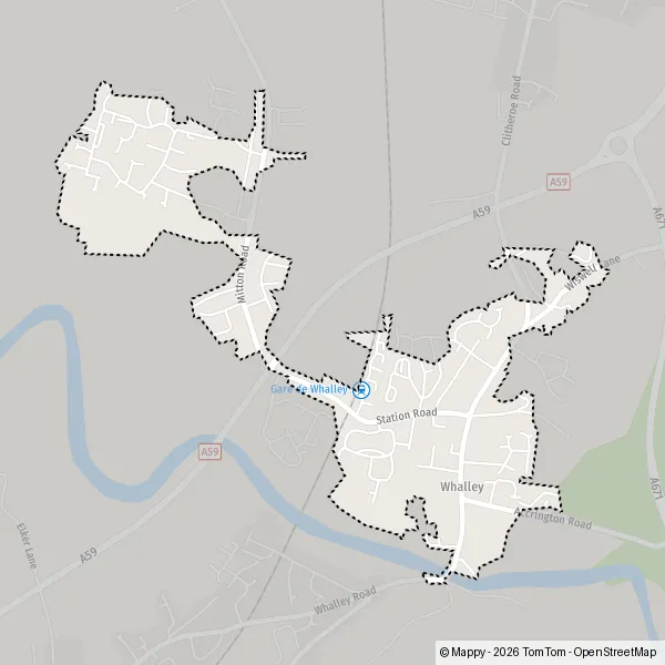 Map Whalley: map of Whalley (BB7 9) and practical information