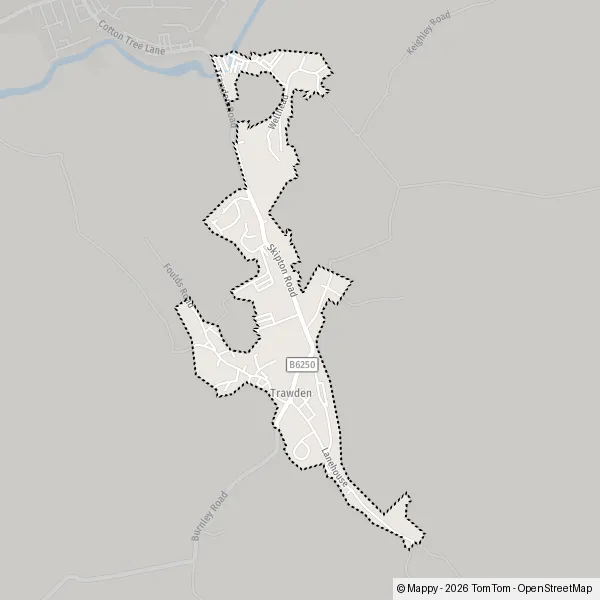 Map Trawden: map of Trawden (BB8 8) and practical information