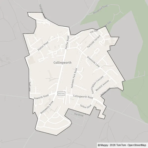 Map Cullingworth: map of Cullingworth (BD13 5) and practical information