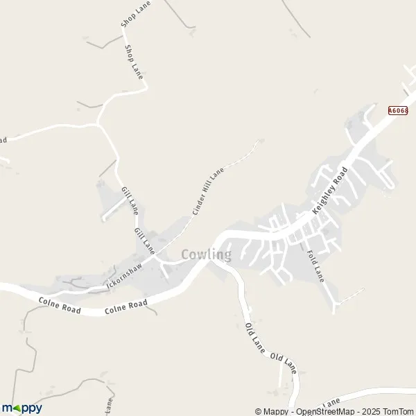 Map Cowling: map of Cowling (BD22 0) and practical information