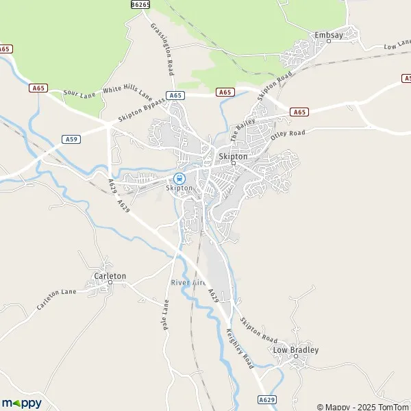 Map Skipton: map of Skipton (BD23 2) and practical information